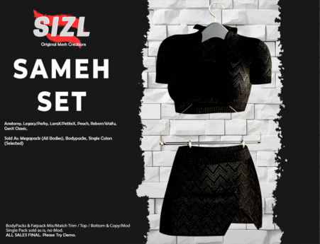 Second Life Marketplace - SIZL SAMEH SET BLACK [UNPACK]